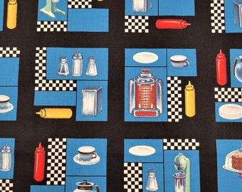 Retro Kitchen Fabric - Etsy