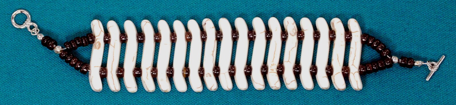 Stone and Shell Cuff Bracelet 2 Hole Stone and Black Shell - Etsy