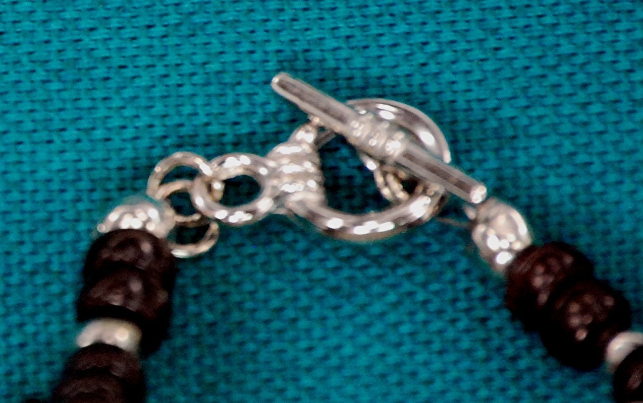 Stone and Shell Cuff Bracelet 2 Hole Stone and Black Shell - Etsy