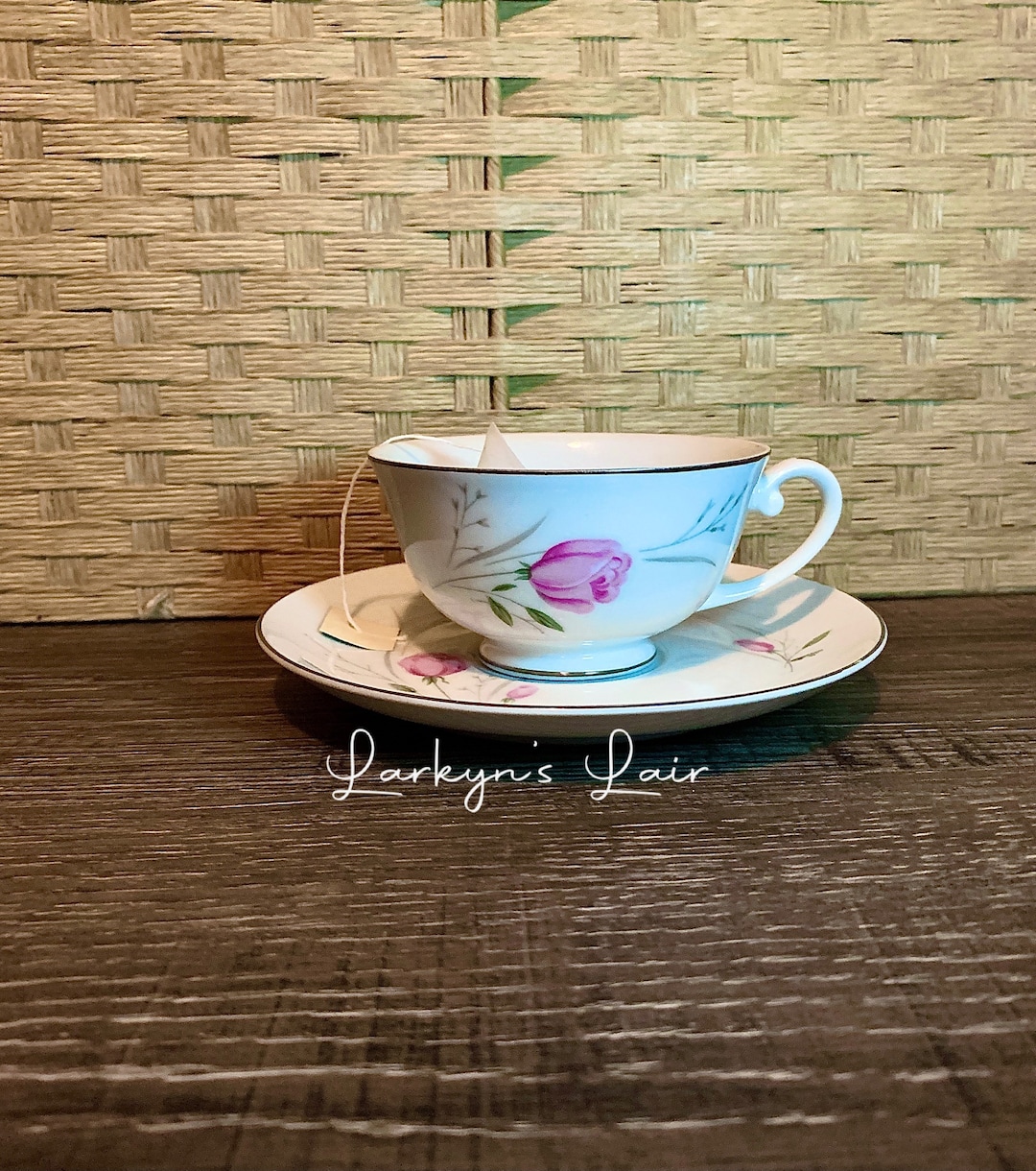 You've Been Poisoned Tea Cup & Saucer Pink Roses Skulls Gothic Horror ...