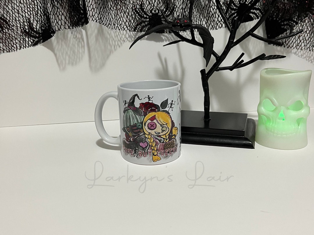 Cute but Creepy Doll Skeletons Hot Cocoa Tea Coffee Cup Mug Gothic 11oz ...
