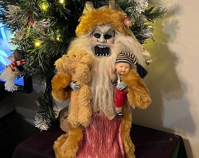 KRAMPUS Tree Topper Horror Art Doll OOAK Resculpt Repaint Christmas ...