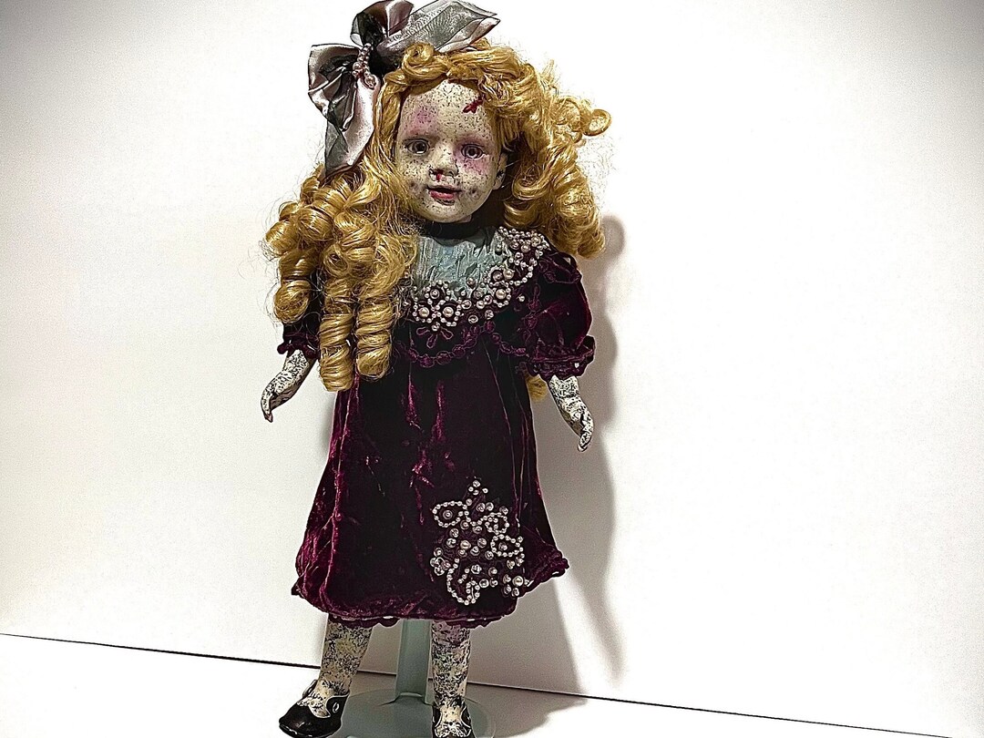 Horror Art Doll OOAK Resculpt Repaint Little Girl Dimples Zombie Creepy ...
