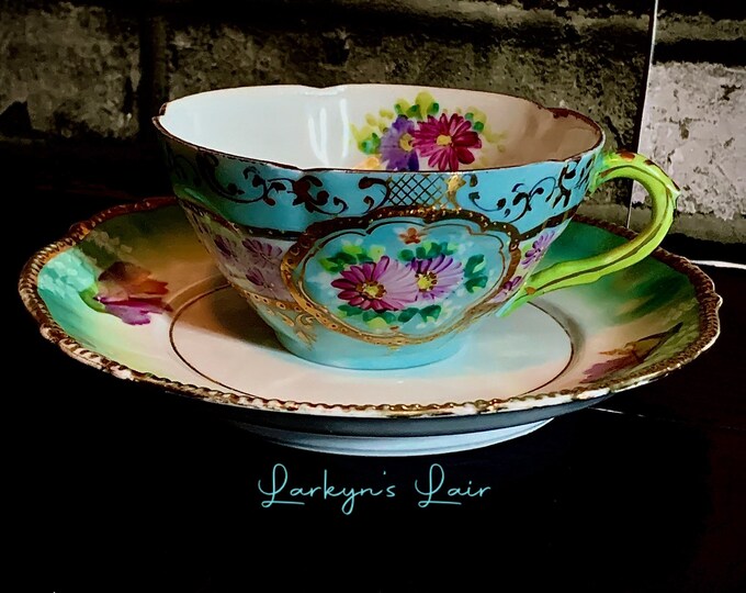 You've Been Poisoned Tea Cup & Saucer Set Retro Vintage Flowers Skulls ...