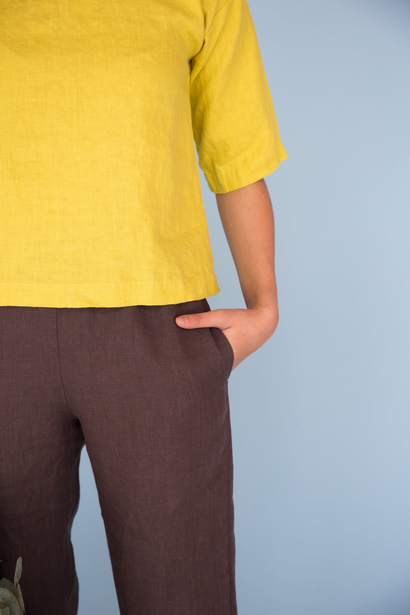 Linen Pants, Linen Capri Pants, Regular Fit Linen Trousers, Linen Pants ...