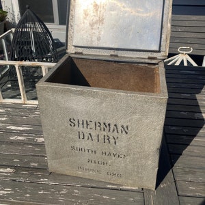 Sherman Dairy Milk Box Ice Cream Vintage Advertising Container South ...
