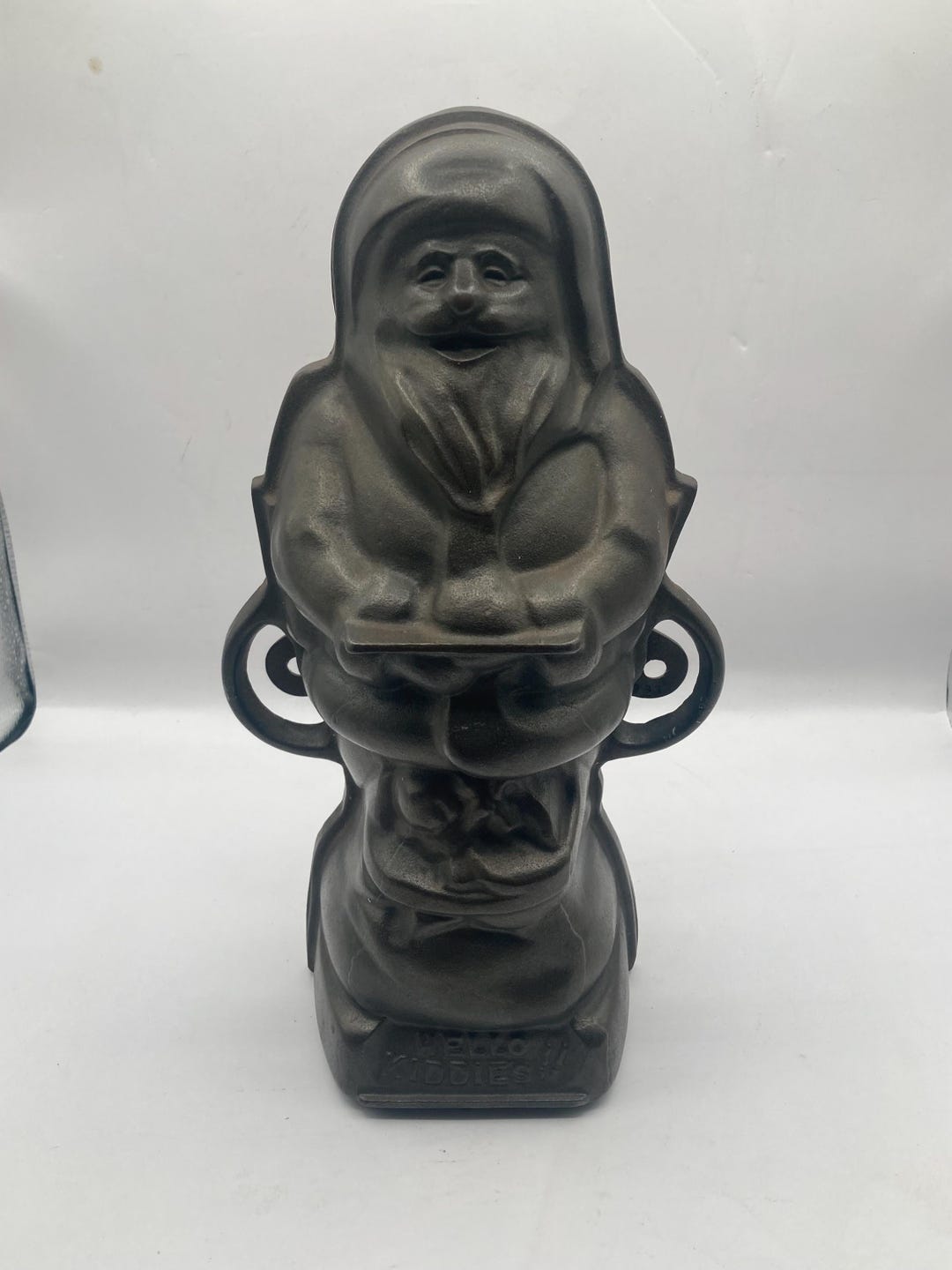 Antique Griswold Santa Cast Iron Christmas Chocolate Cake Mold Hello ...