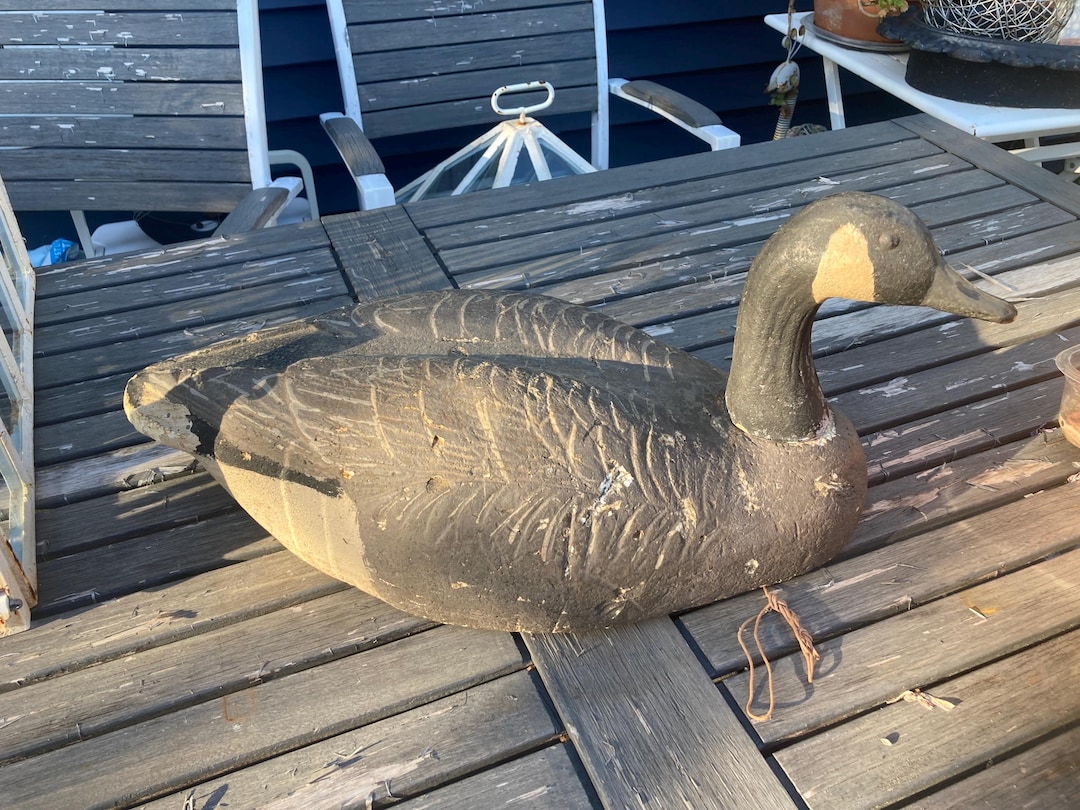 Antique Canadian Goose Styrofoam Decoy Vintage Hunting Farm Primitive ...