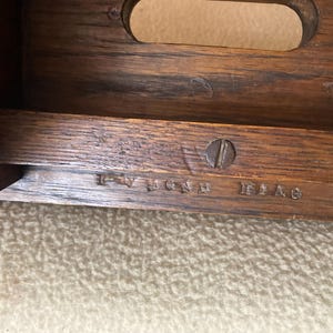 Antique Arts and Crafts Oak Wood Foot Stool Ottoman Raymond Haag East ...