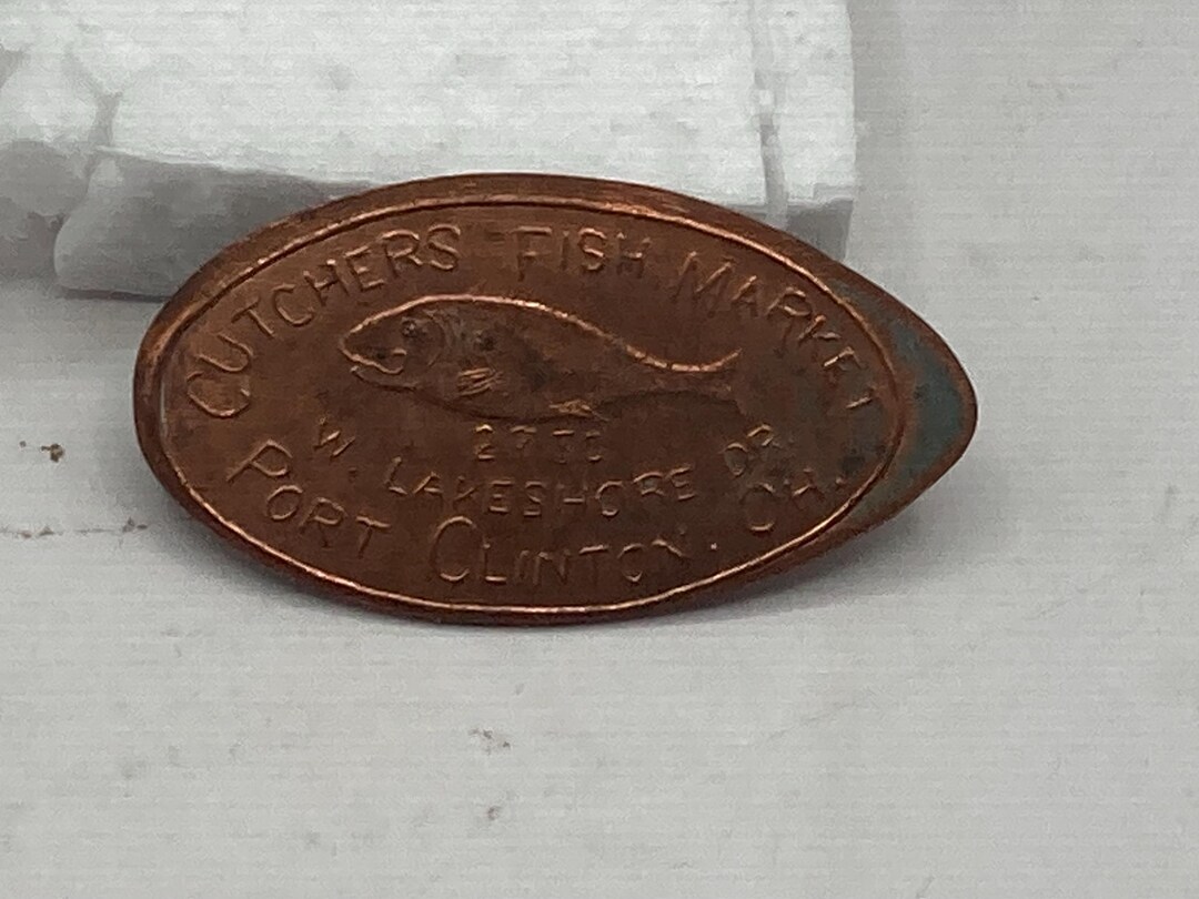 Catcher’s Fish Market Advertising Copper Trade Token Coin Port Clinton ...
