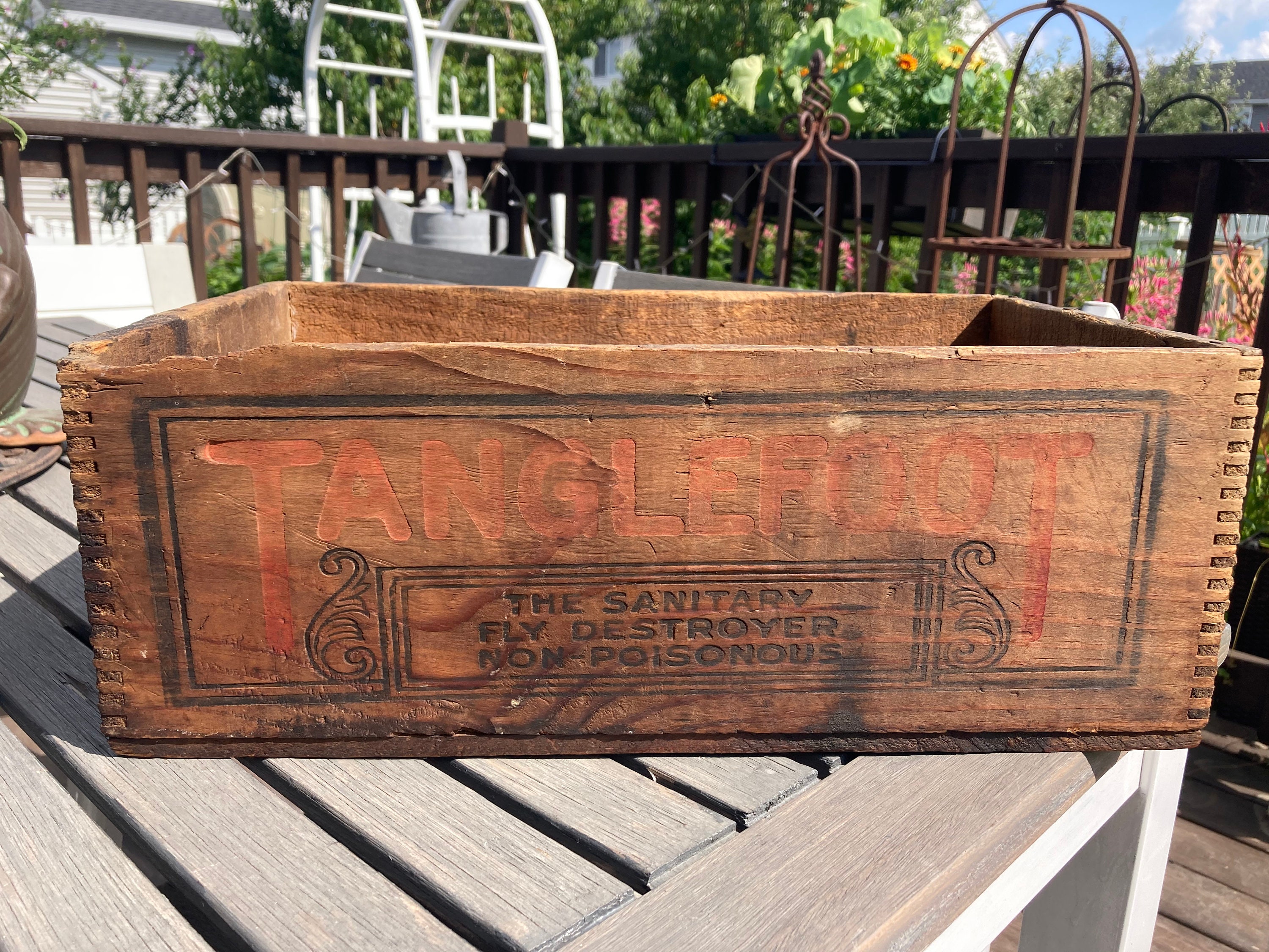 Antique Wood Crate Tanglefoot Sanitary Fly Insect Destroyer - Etsy