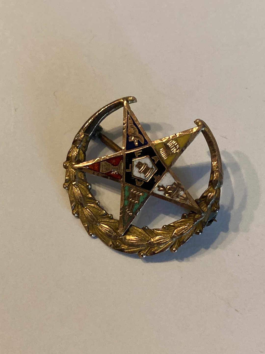 Vintage Order of the Eastern Star Gold Plates Lapel Pin - Etsy