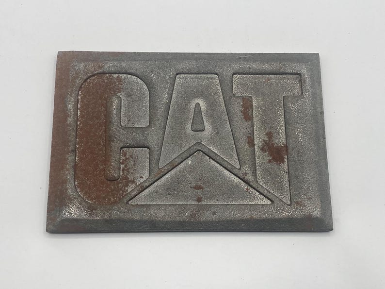 Vintage Caterpillar CAT Metal Advertising Equipment Machinery Badge ...