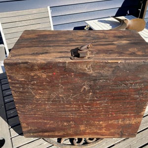 Vintage Hardware Store Display Wood Parts Tool Chest Shelf Cabinet ...