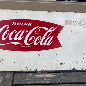 Vintage Coca Cola Coke Metal Fishtail Logo Machine Rack Counter ...