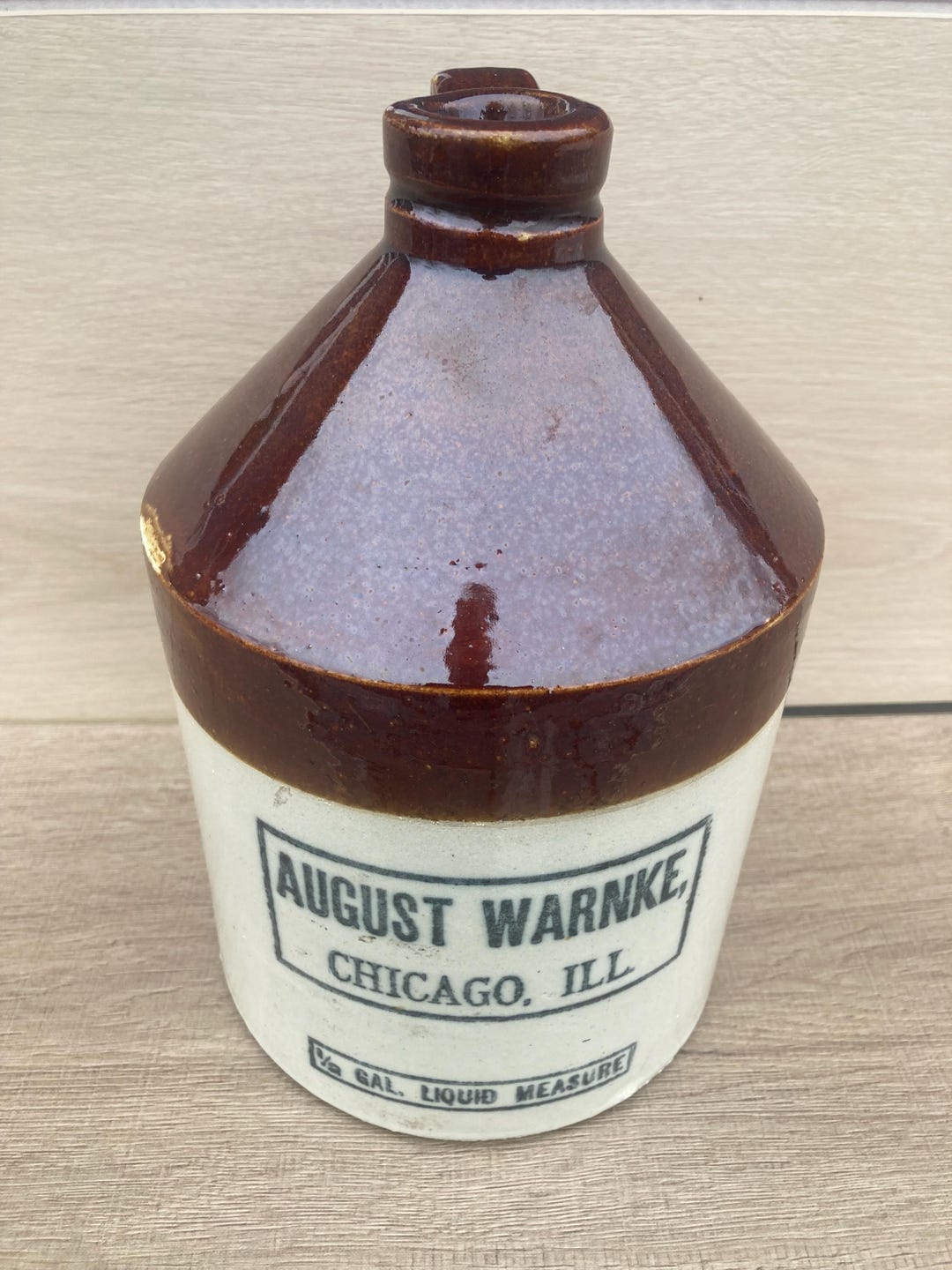 Antique Red Wing Stoneware Advertising August Warnke Chicago Illinois 1 ...