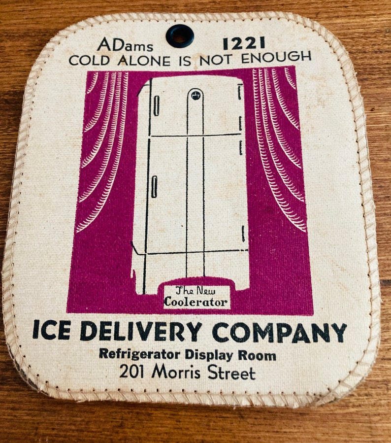 1940’s Advertising Ice Delivery Company Coolerator Refrigerator Freezer ...