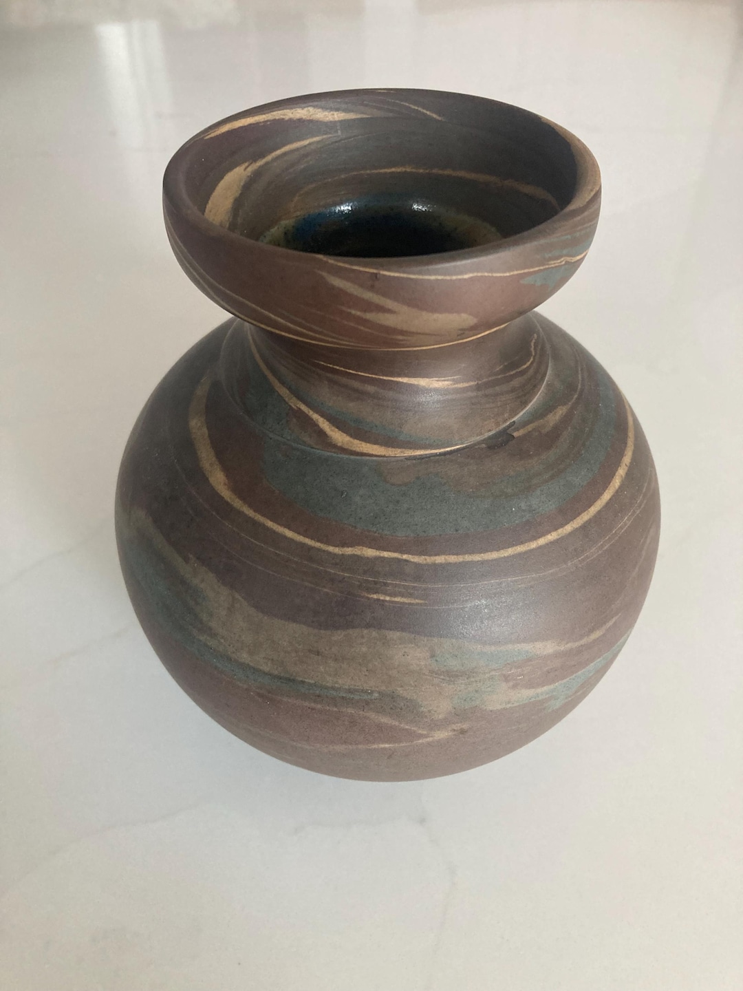 Vintage Niloak Pottery Mission Swirl Flared Bulbous Vase 1920’s Arts ...