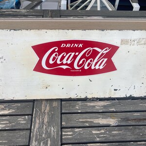 Vintage Coca Cola Coke Metal Fishtail Logo Machine Rack Counter ...
