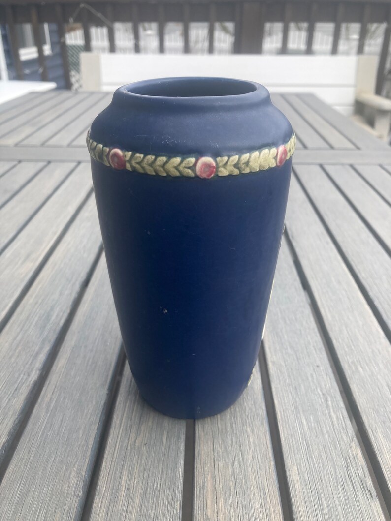 Weller Pottery Arts and Crafts Blue Ware Dancing Maiden Woman 7 ...