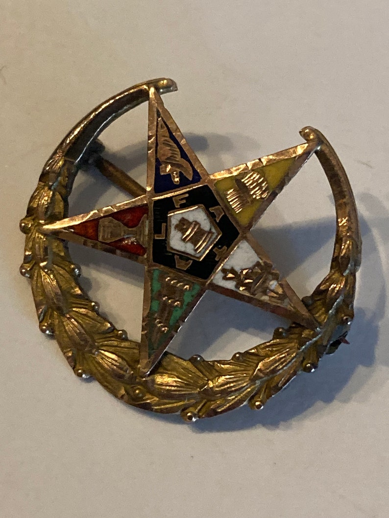 Vintage Order of the Eastern Star Gold Plates Lapel Pin - Etsy