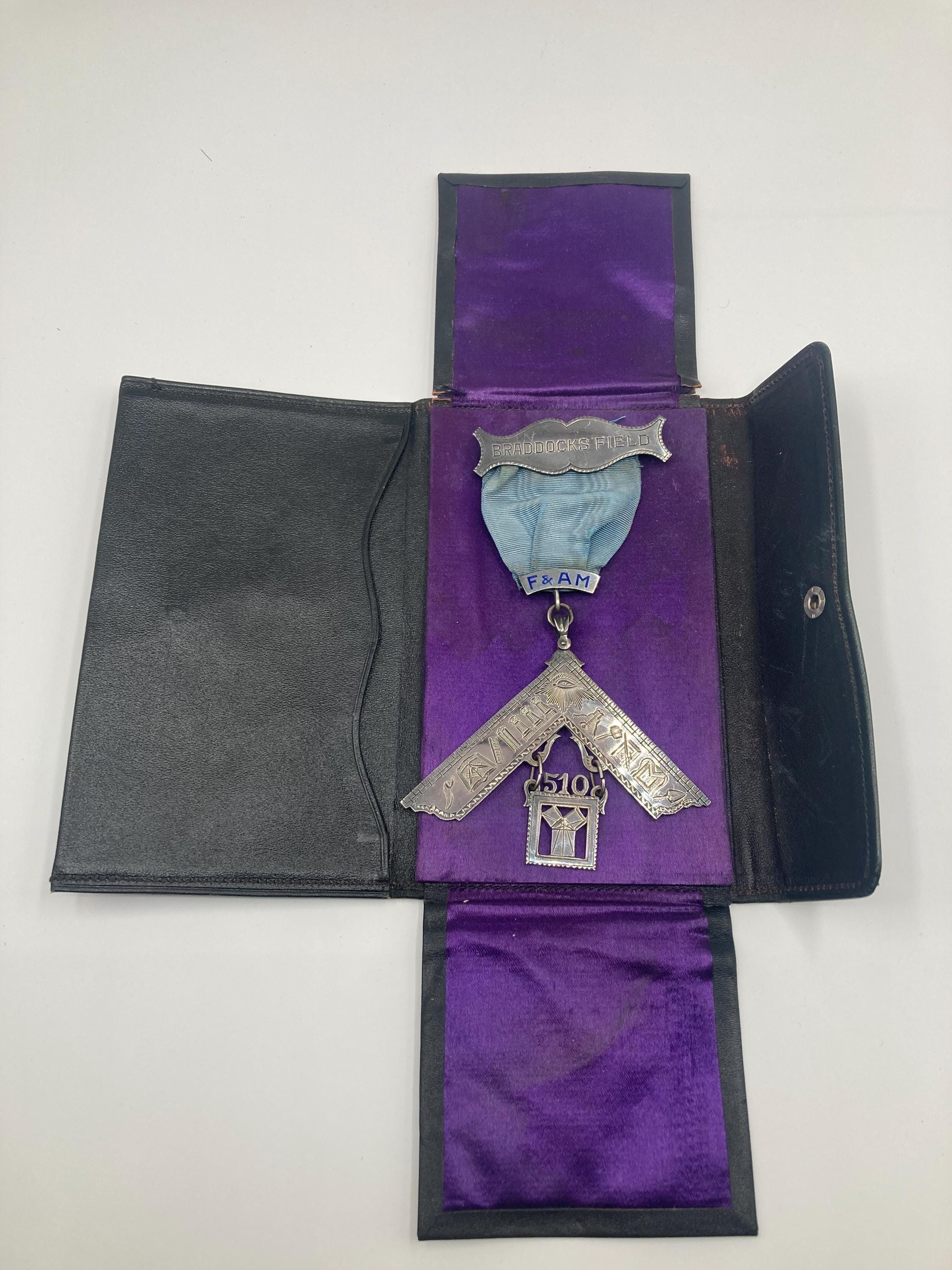Antique Free Mason F&AM Sterling Silver Medal Lodge 510 Historic ...