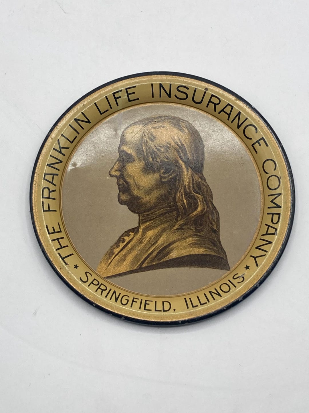 Vintage Franklin Life Insurance Company Ben Franklin Advertising Coin ...