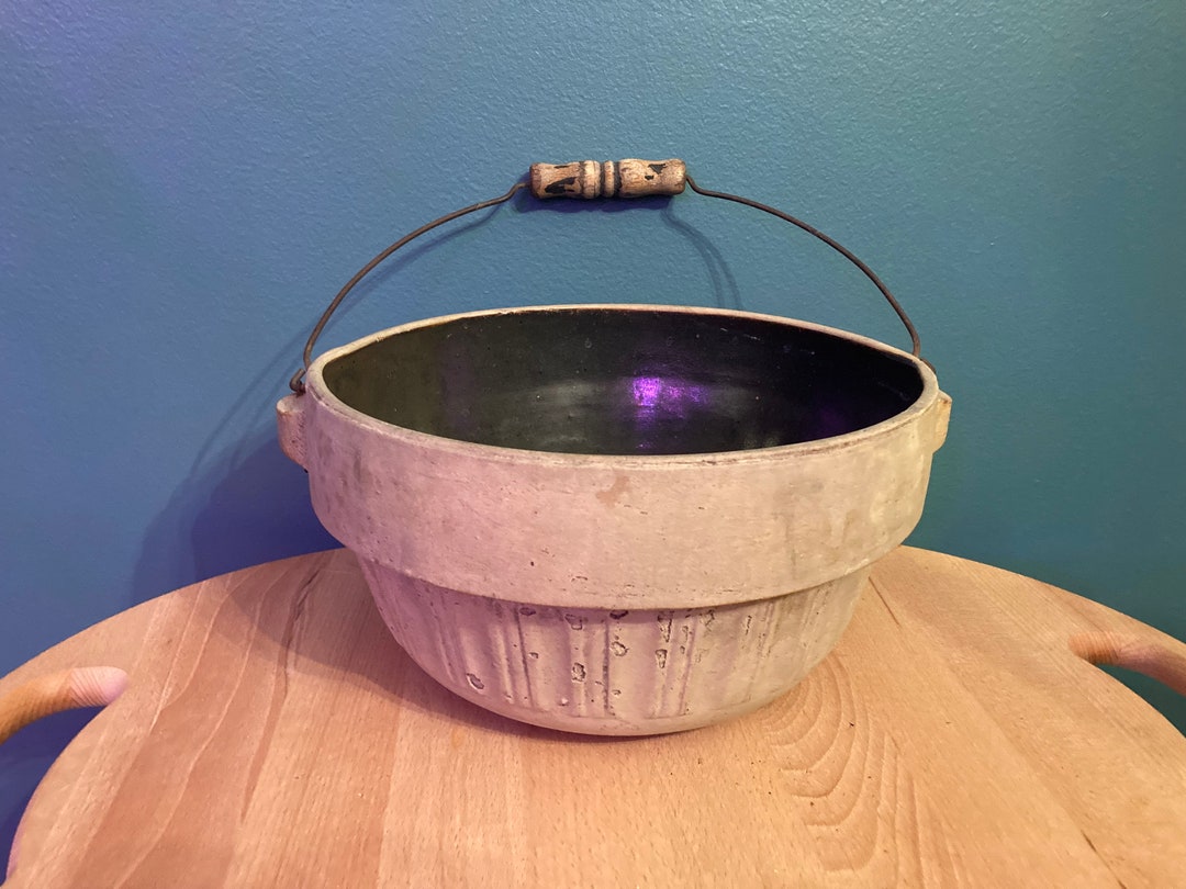 Progressive Pottery Stoneware Pure Flint Handled Bowl Rare Pre Roseville Pottery Antique Vintage ...