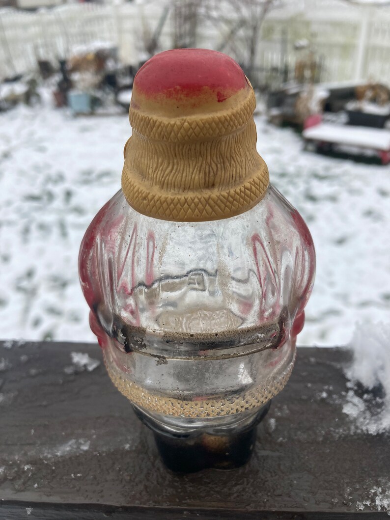 Antique Glass Santa Claus Candy Container J H Millstein - Etsy