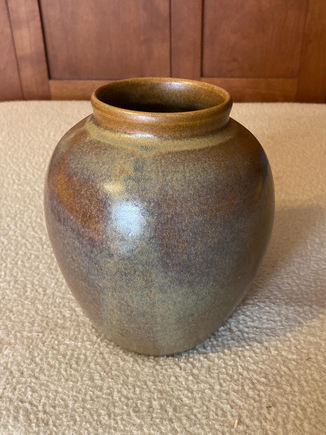 Vintage WJ Gordy Southern Georgia Art Pottery Brown Gunmetal Glaze 6 ...