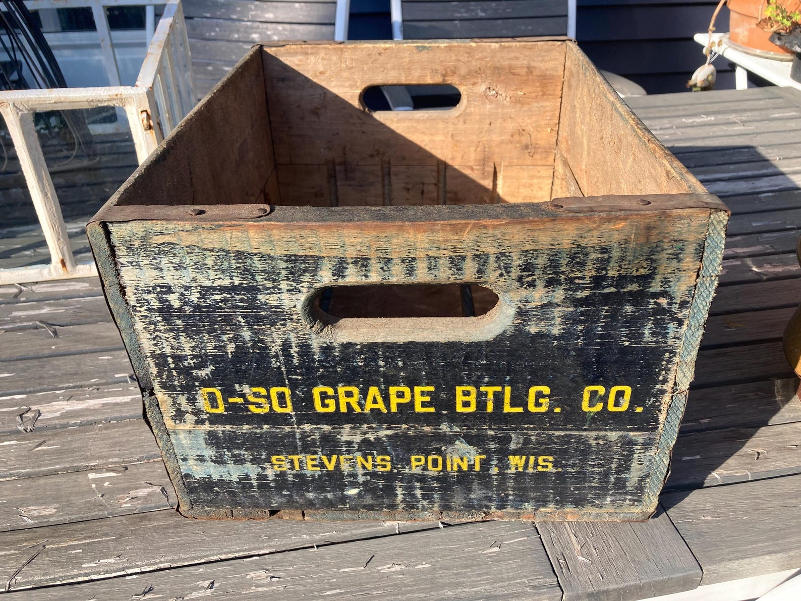 Vintage O so Grape Soda Wood Crate Advertising Industrial Farm Country ...