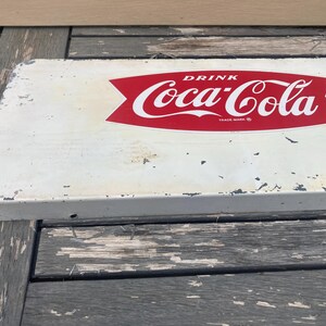 Vintage Coca Cola Coke Metal Fishtail Logo Machine Rack Counter ...