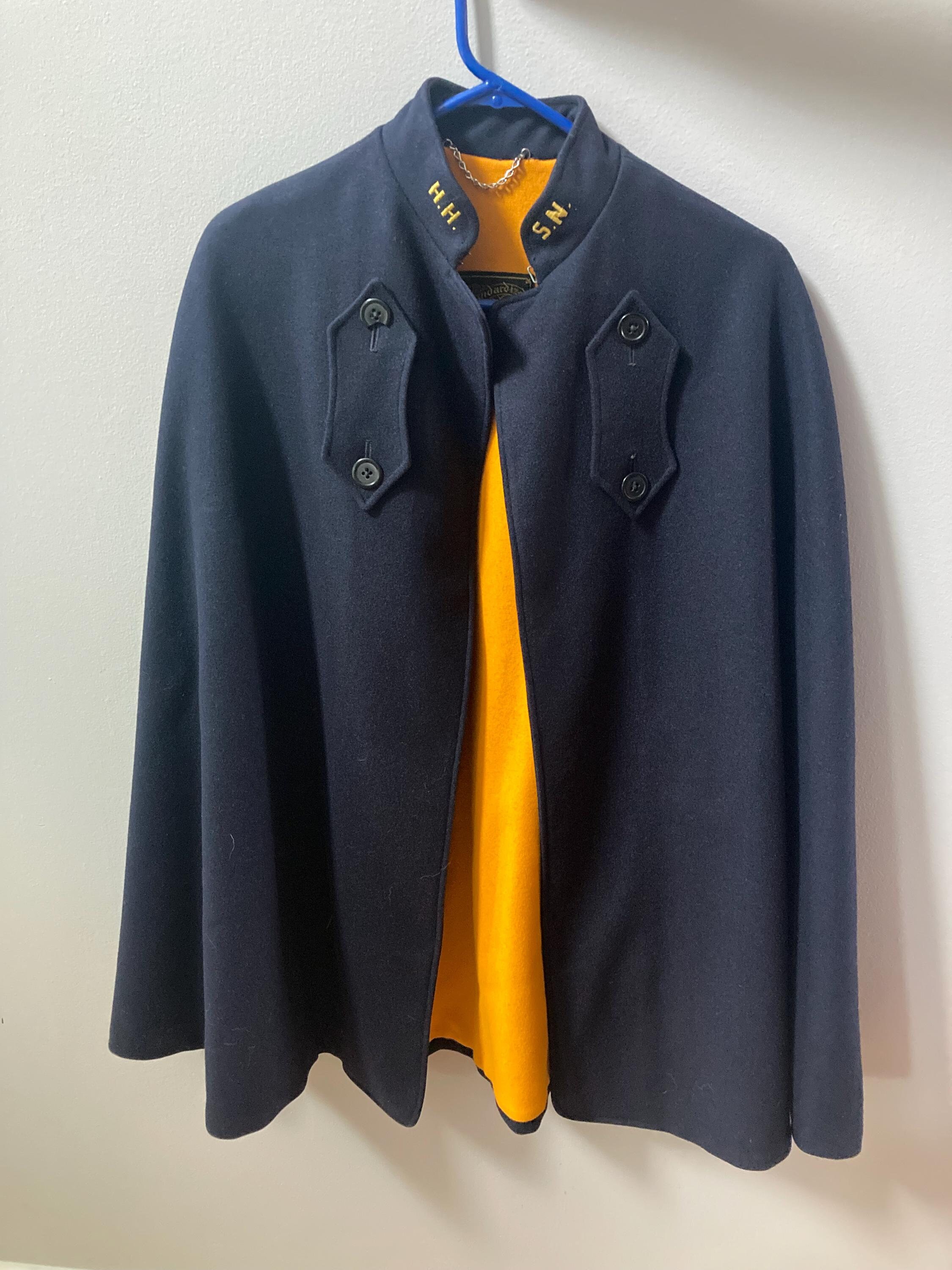 Vintage WWII Nurses Uniform Wool Cape Standard Apparel Co. Hackley ...