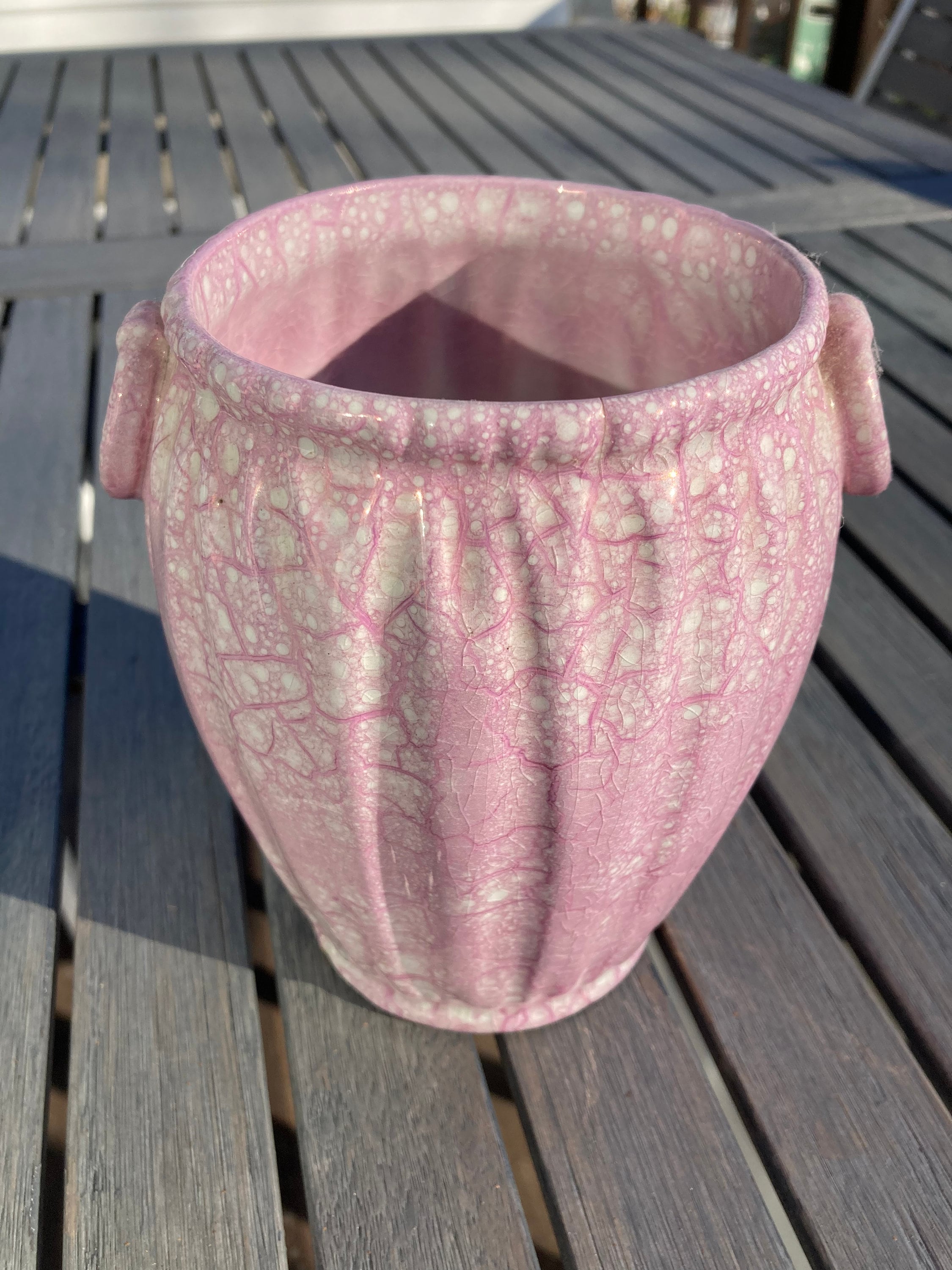 Weller Pottery Cloud Burst 1921 Arts and Crafts Deco Handled Pink and ...