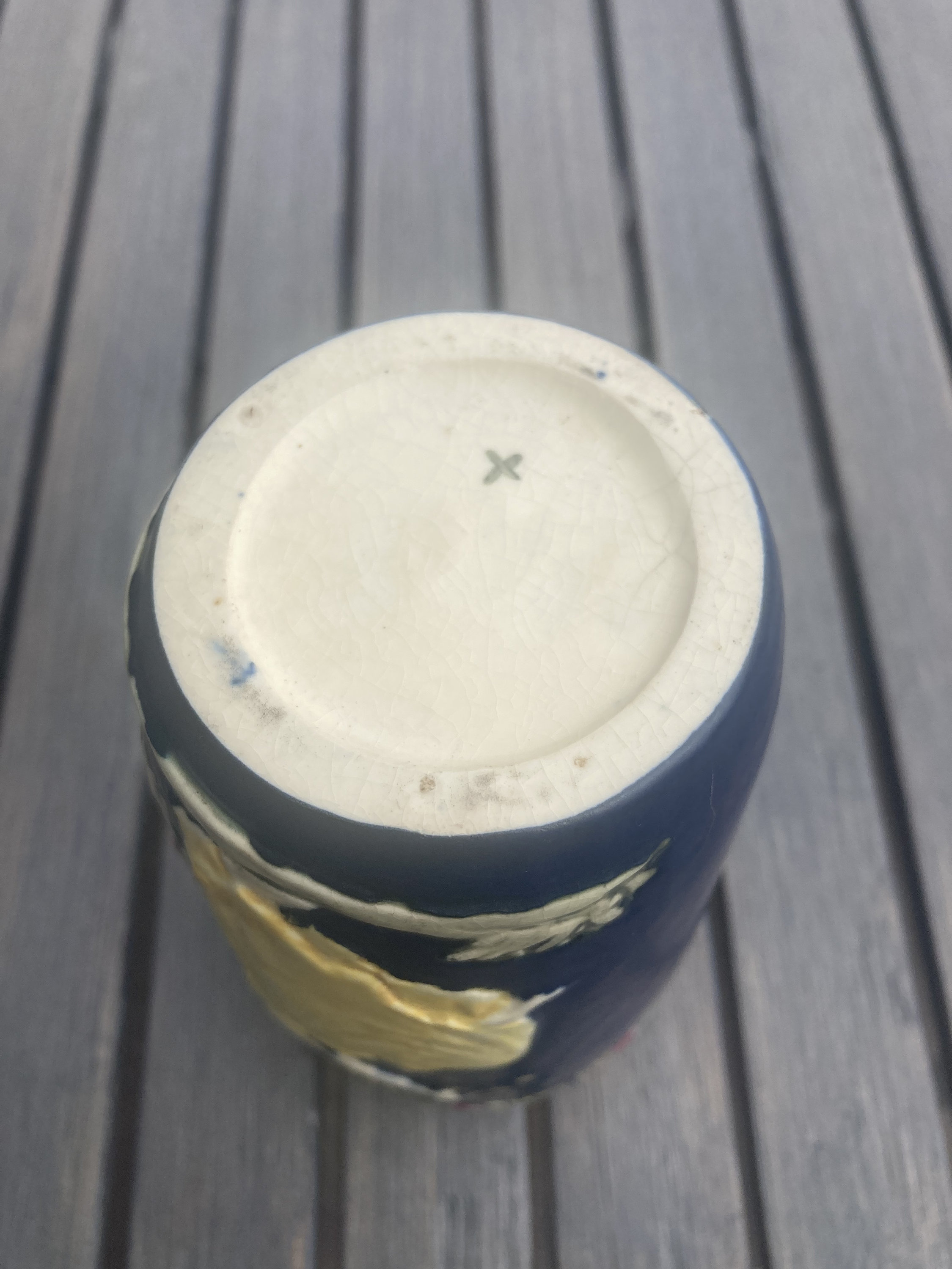 Weller Pottery Arts and Crafts Blue Ware Dancing Maiden Woman 7 Cabinet ...