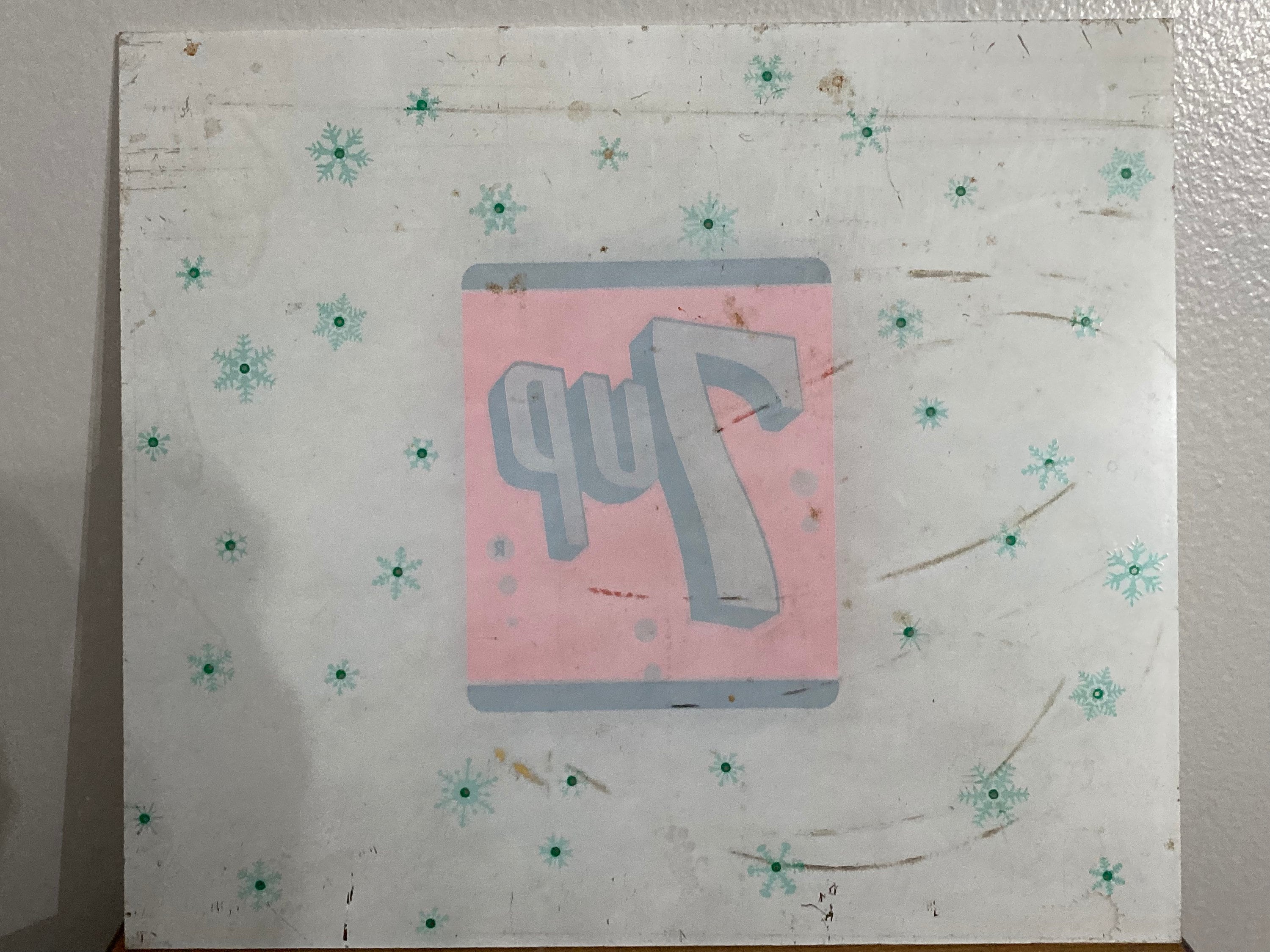 1960s 7UP Soda Vending Machine Plastic Light up Panel Advertising Sign ...