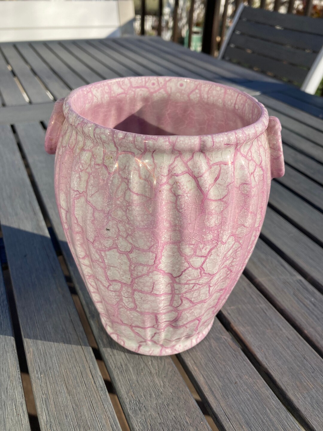 Weller Pottery Cloud Burst 1921 Arts and Crafts Deco Handled Pink and ...