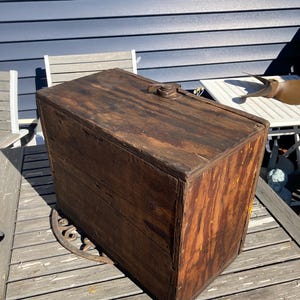 Vintage Hardware Store Display Wood Parts Tool Chest Shelf Cabinet ...