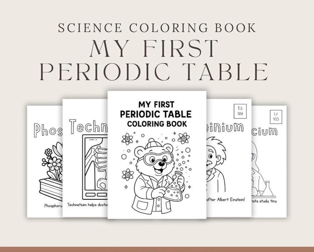 My First Periodic Table Coloring Book – Learn Chemistry Through ...