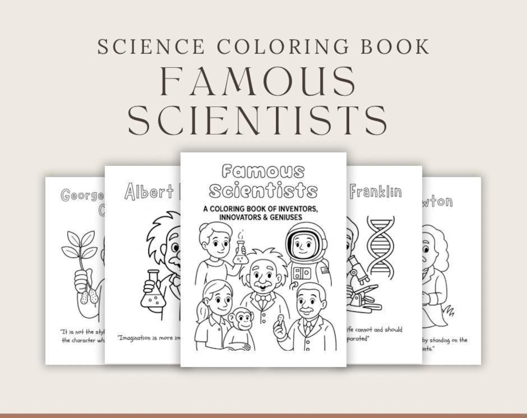 Famous Scientists A Coloring Book of Inventors, Innovators & Geniuses ...