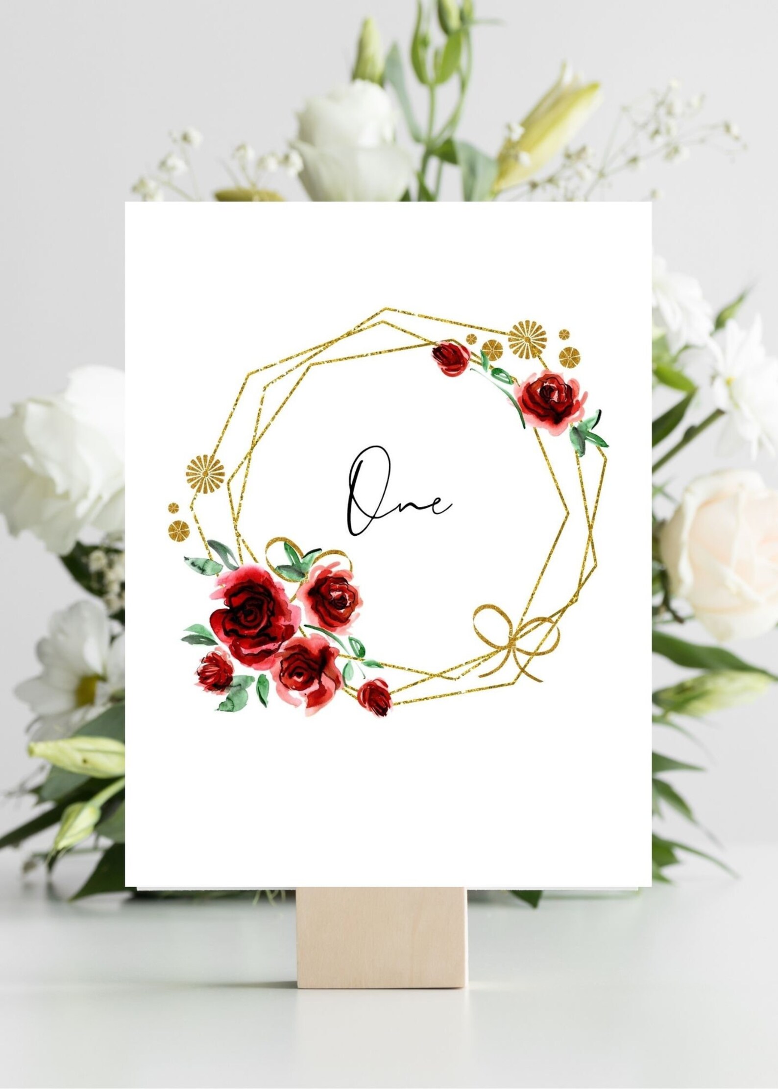 Ready to Print Floral Table Numbers 1-20 for Wedding, Bridal Shower, or ...