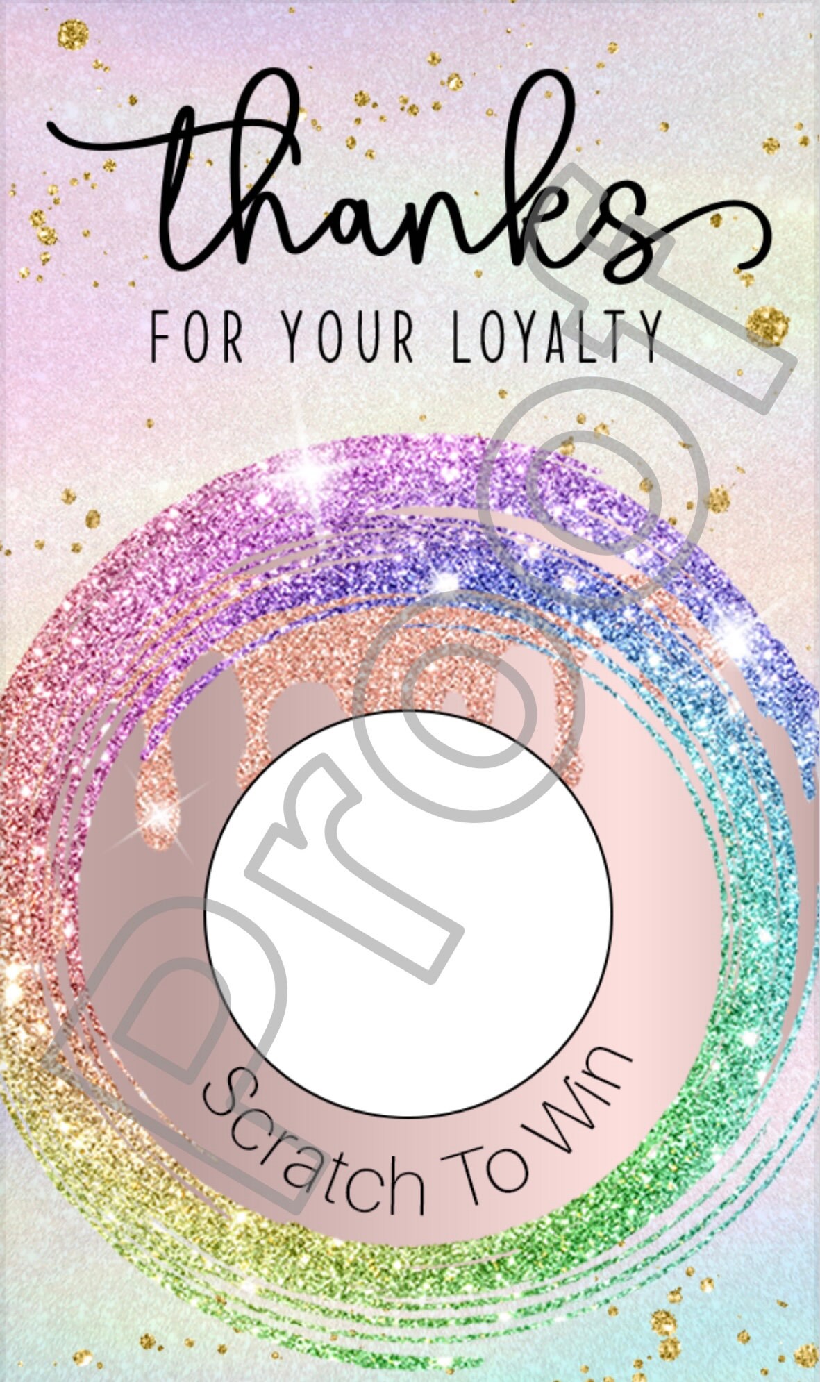 Glitter Scratch off Cards | Etsy