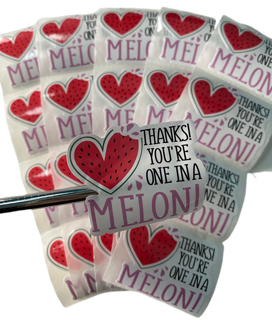 Thanks Youre One in a Melon Stickers - Etsy