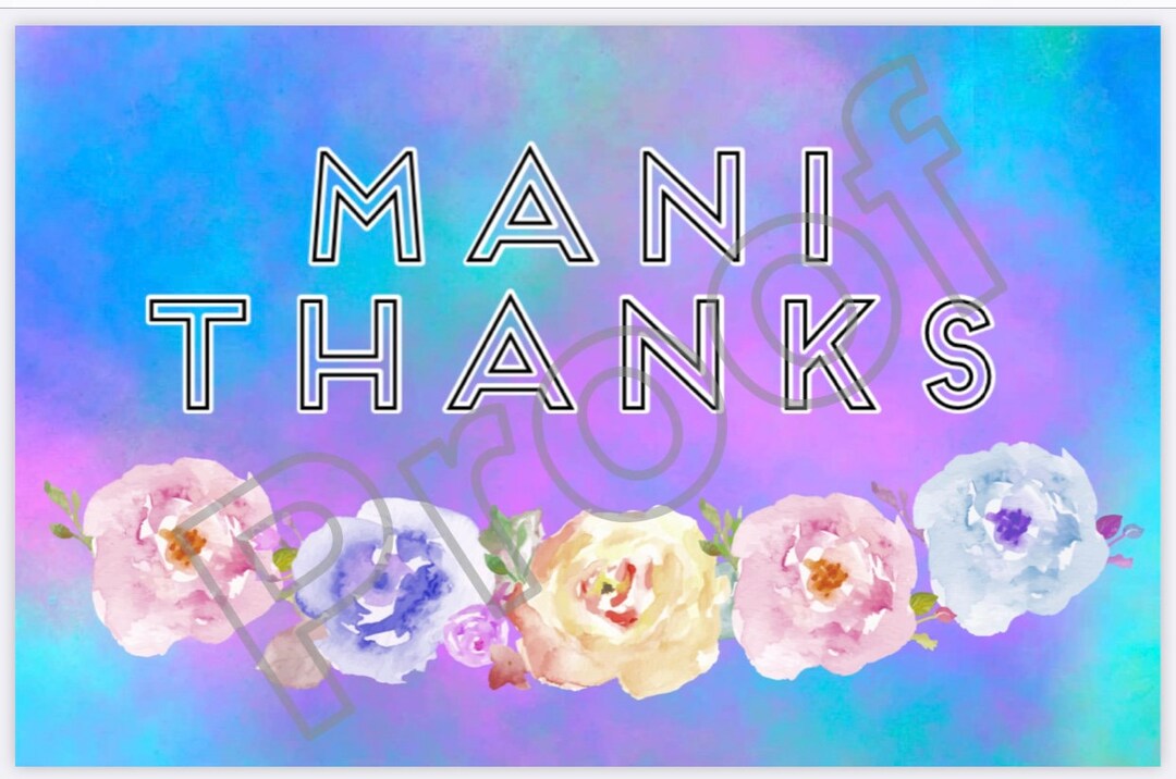 Mani Thanks Cards - Etsy
