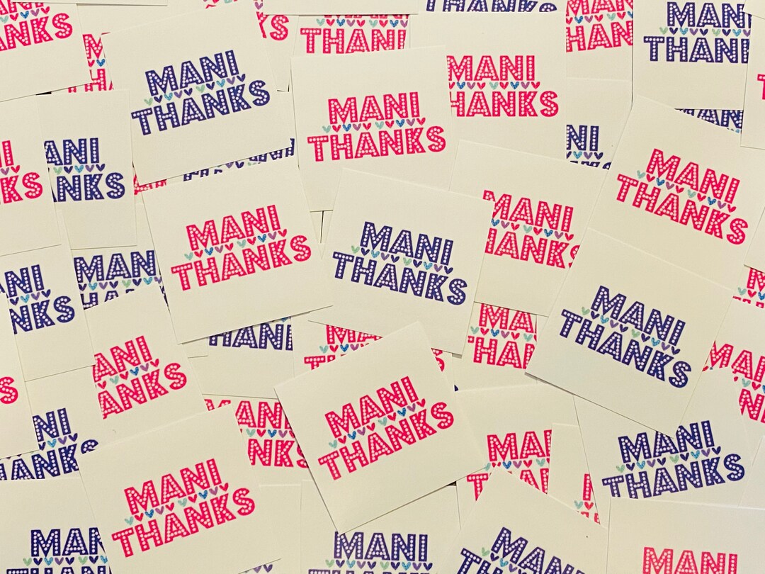 Mani Thanks Mixed Sticker Pack - Etsy