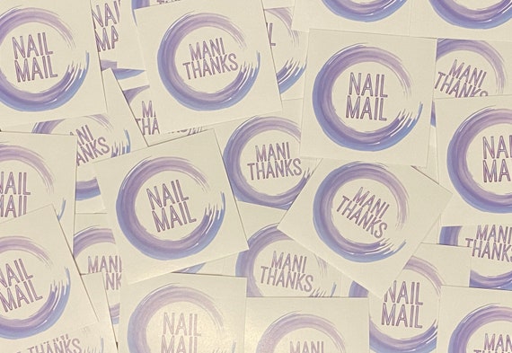 Nail Mail/Mani Thanks Stickers PURPLE Digital Prints Prints etna.com.pe