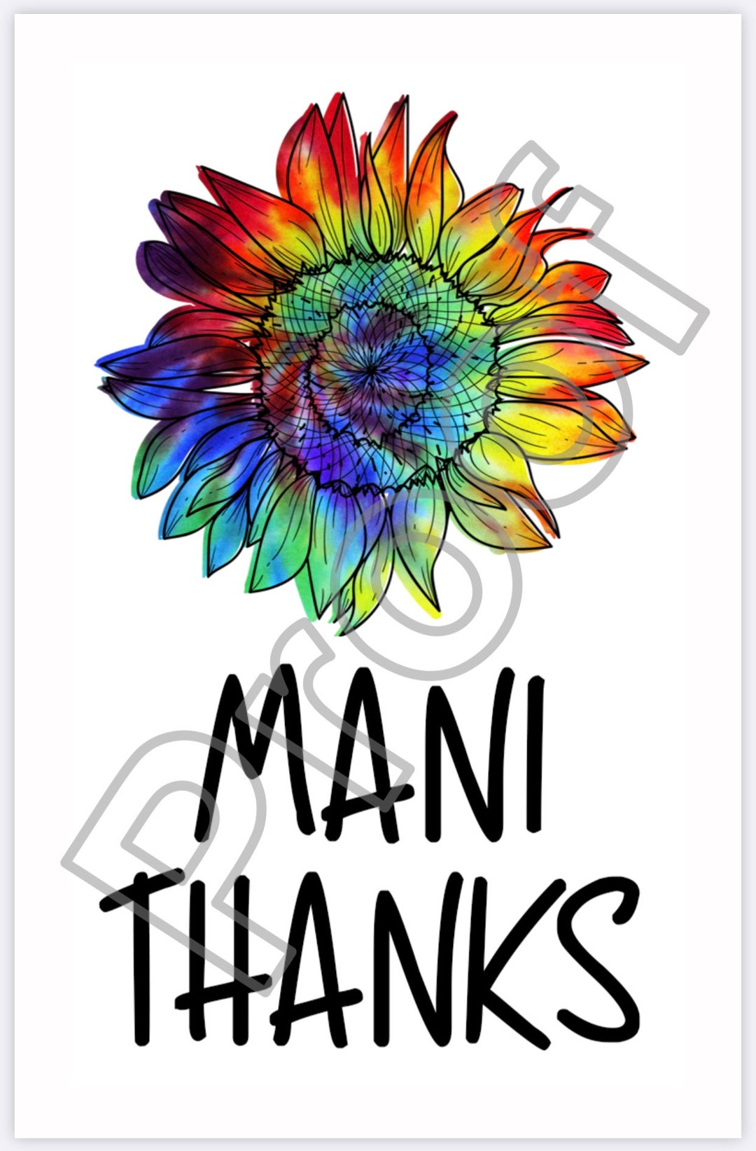 Mani Thanks Sunflower Card - Etsy