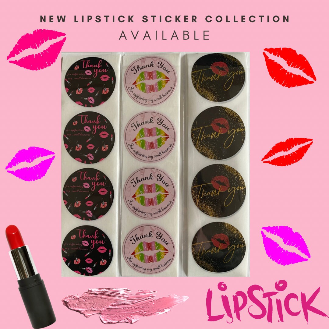 Lipstick Stickers - Etsy