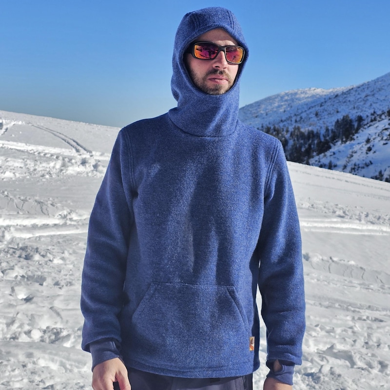 Boiled Wool Long Sweater - Etsy UK