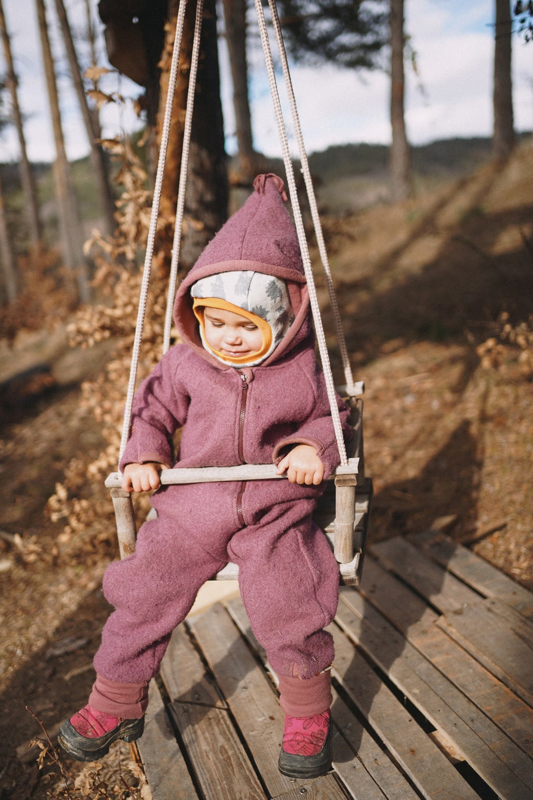 Thyme Wollwalk Overall With Dwarf Hood | "grow With Me" Walk Jumper ...